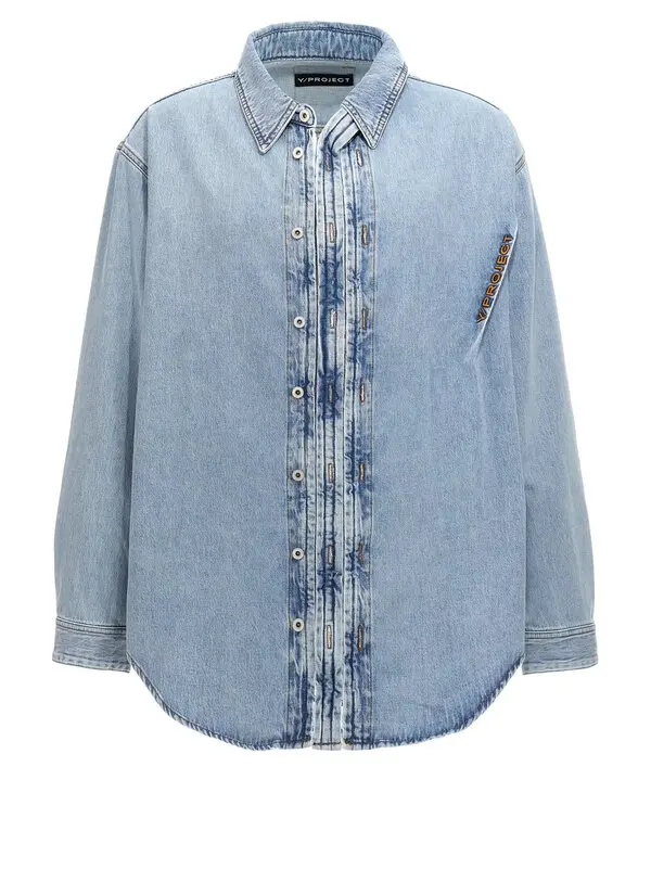 Y/Project Hook And Eye' Shirt In Light Blue - 7% Off | Editorialist